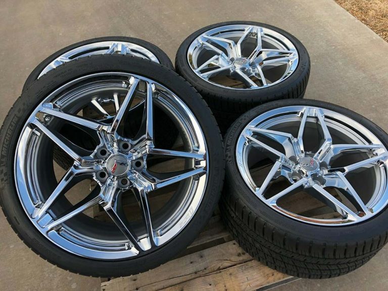 GM C7 ZR1 Chrome Wheel Tire Package for C6 Corvette