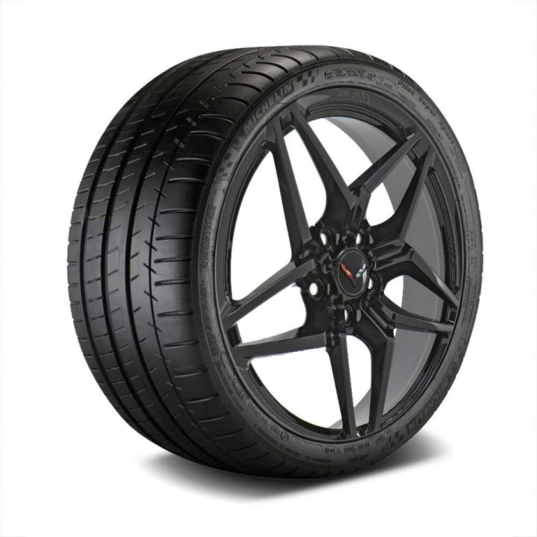 GM C7 ZR1 Satin Graphite Wheel Tire Package for C6 Corvette