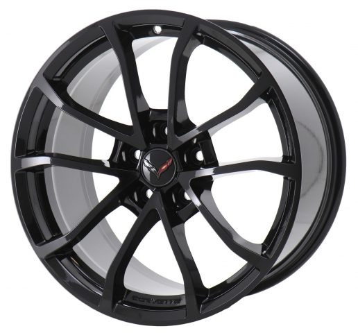 GM OEM C7 Grand Sport Gloss Black Corvette Wheel Set