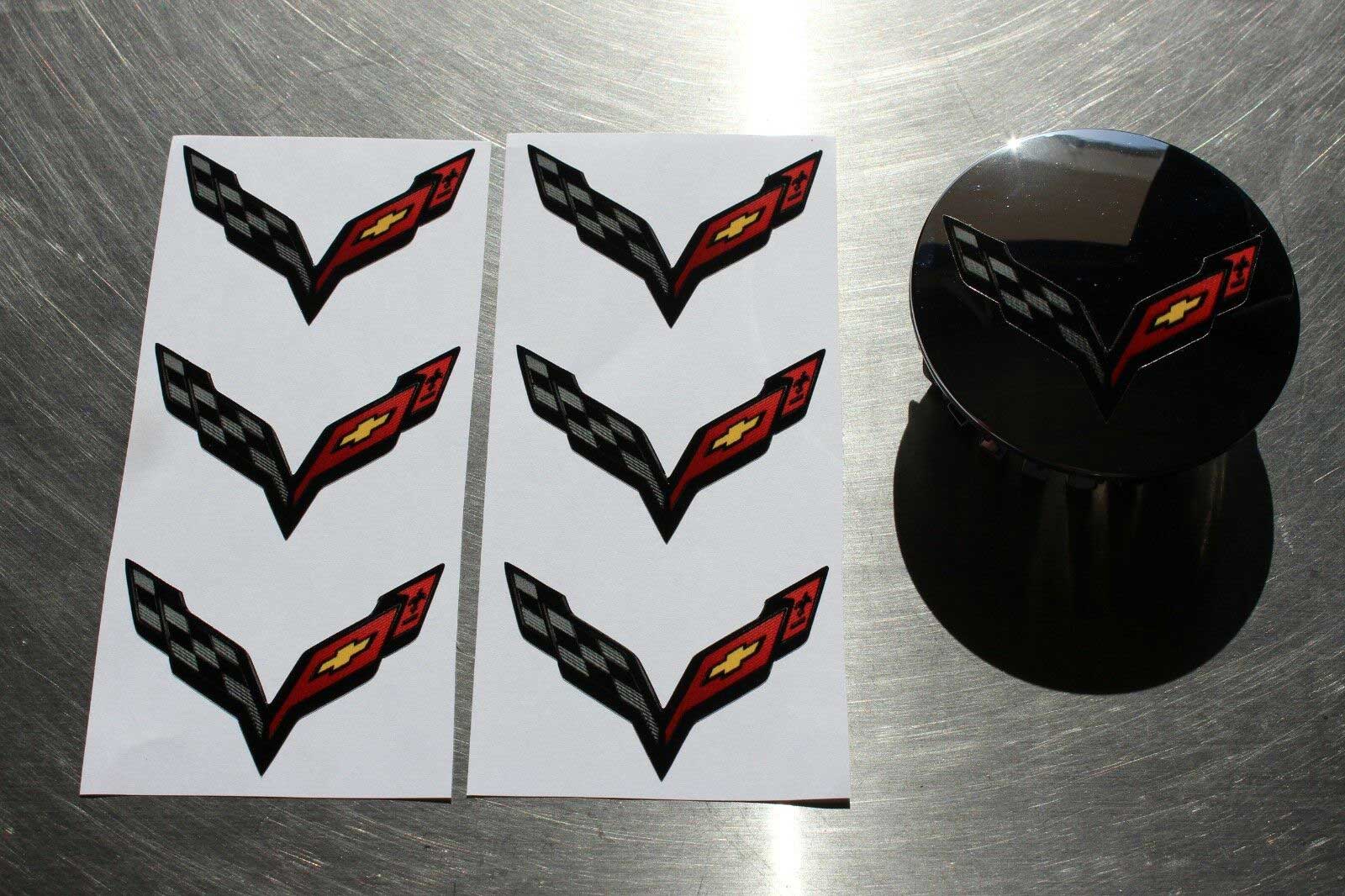 2014-2019 C7 Corvette Logo Decals for Center Caps - Corvette Garage