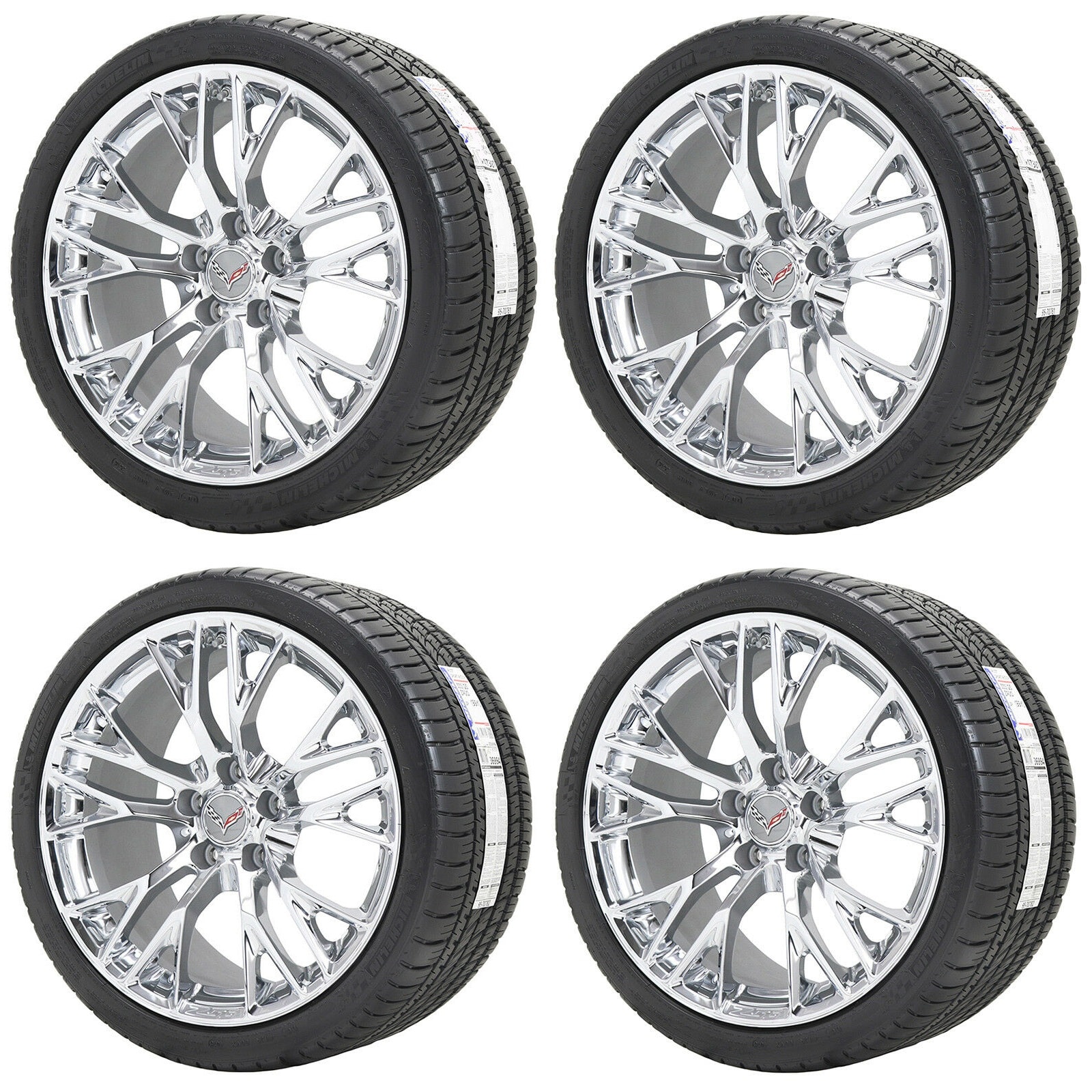 GM C7 Z06 Chrome Corvette Wheel & Michelin Tire Package