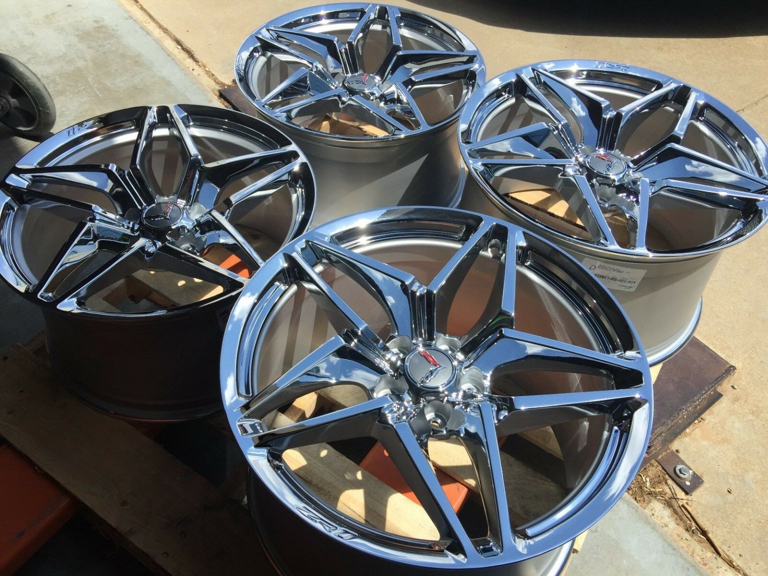 GM OEM C7 ZR1 Chrome Corvette Wheel Set
