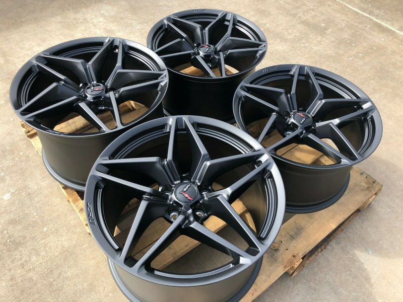 GM OEM C7 ZR1 Satin Graphite Corvette Wheel Set