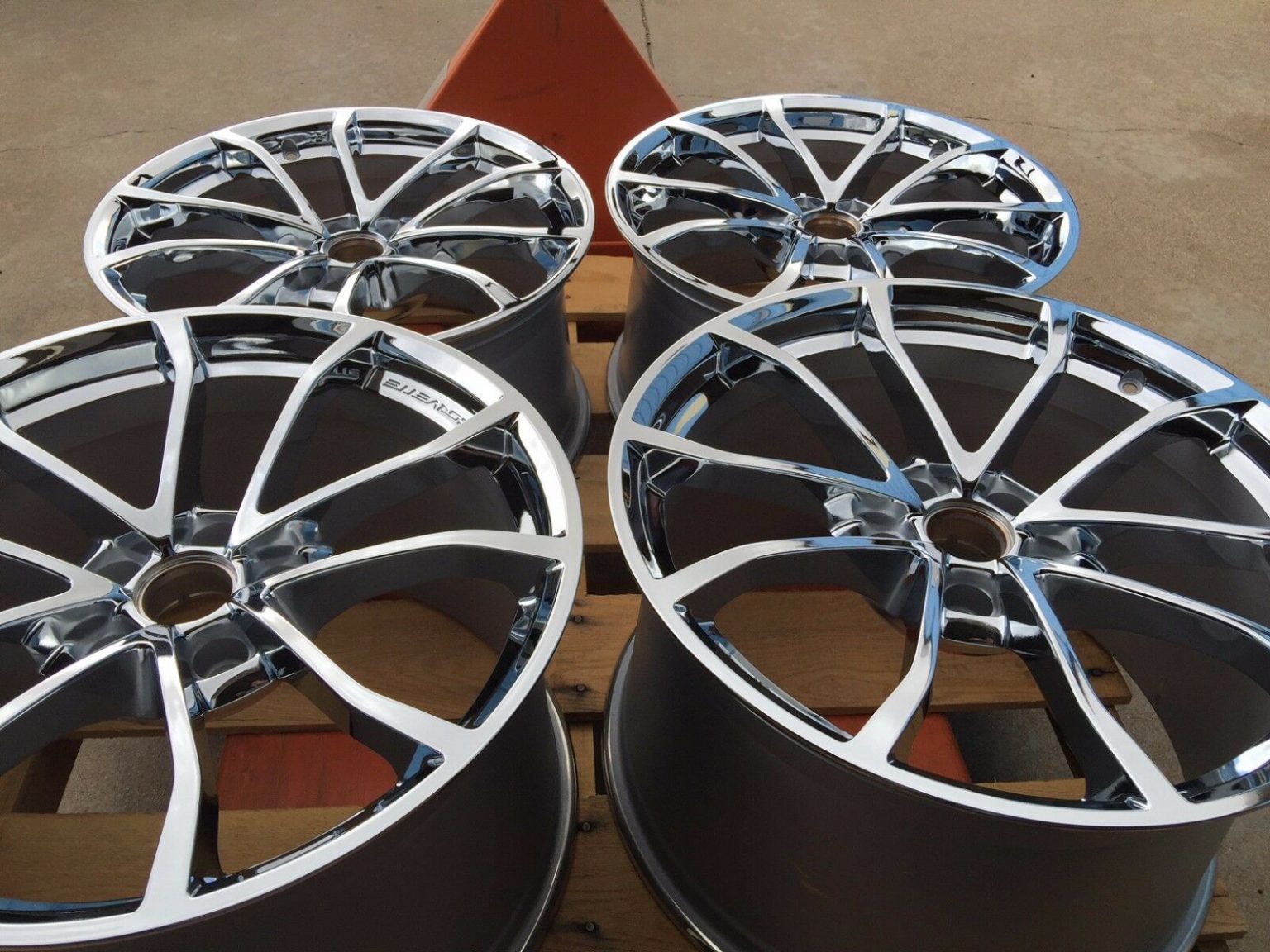 GM OEM C7 Grand Sport Chrome Corvette Wheel Set