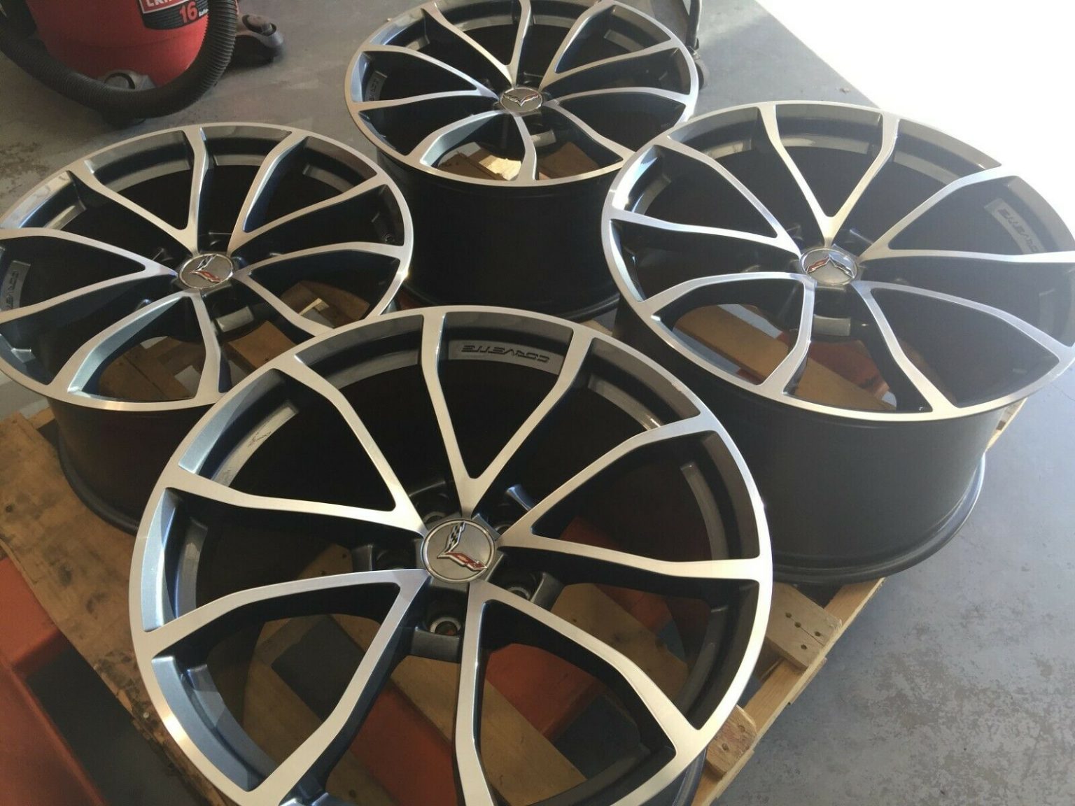 GM OEM C7 Grand Sport Machined Face Corvette Wheel Set
