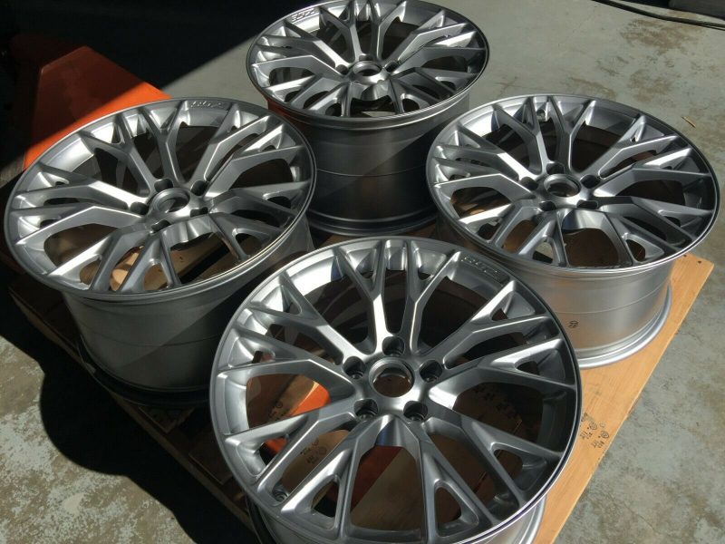 GM OEM C7 Z06 Pearl Nickel Silver Corvette Wheel Set