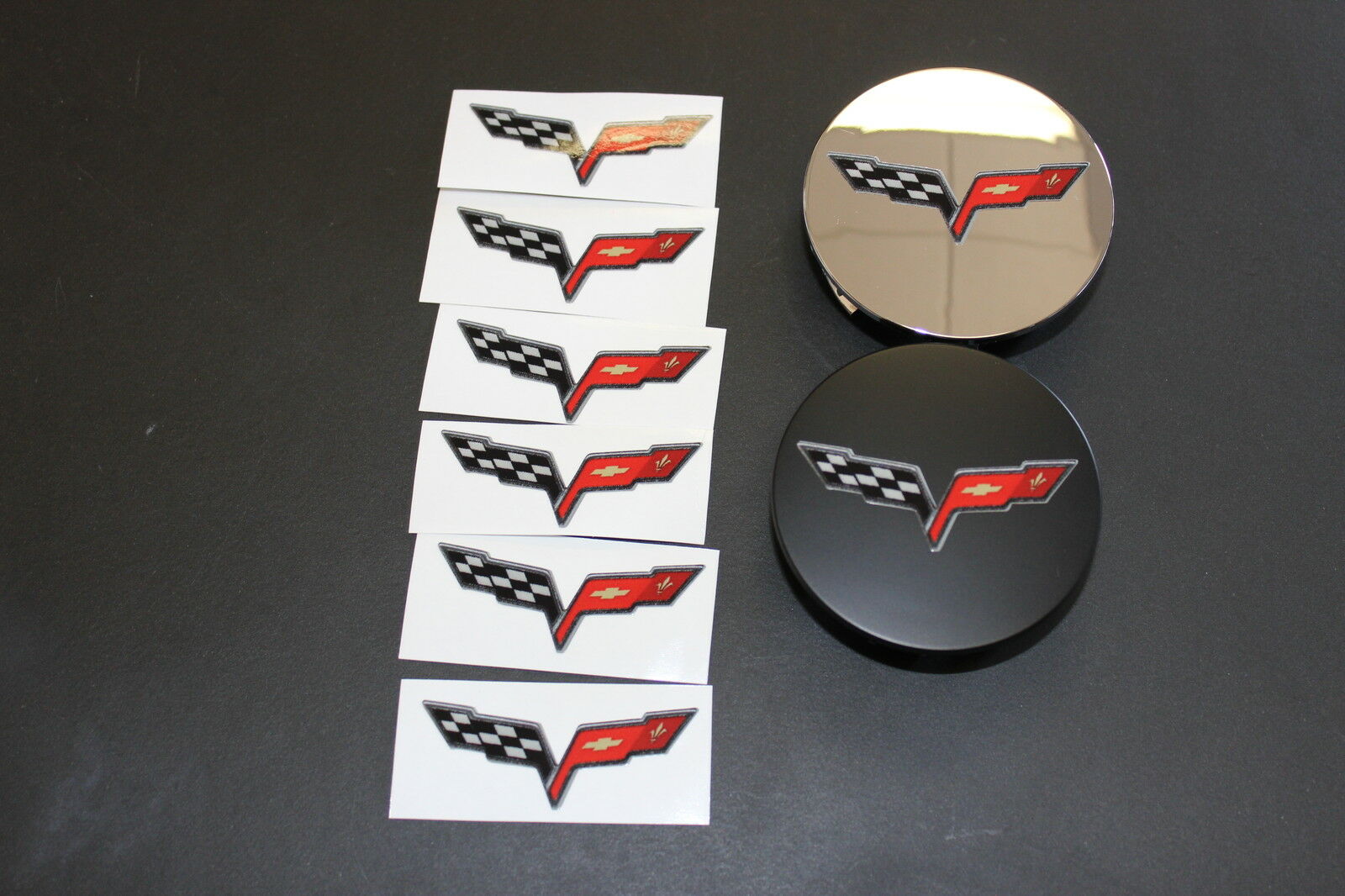 2005-2013 C6 Corvette Logo Decals for Center Caps - Corvette Garage